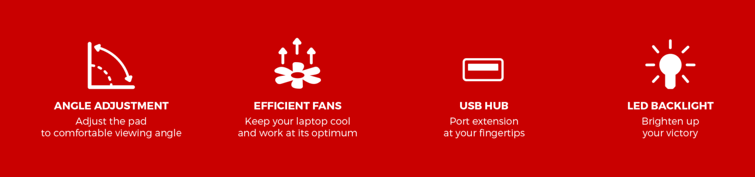 Techie Aerocool 6 Fan Laptop Cooling Pad With Touch Control RGB Lights ...