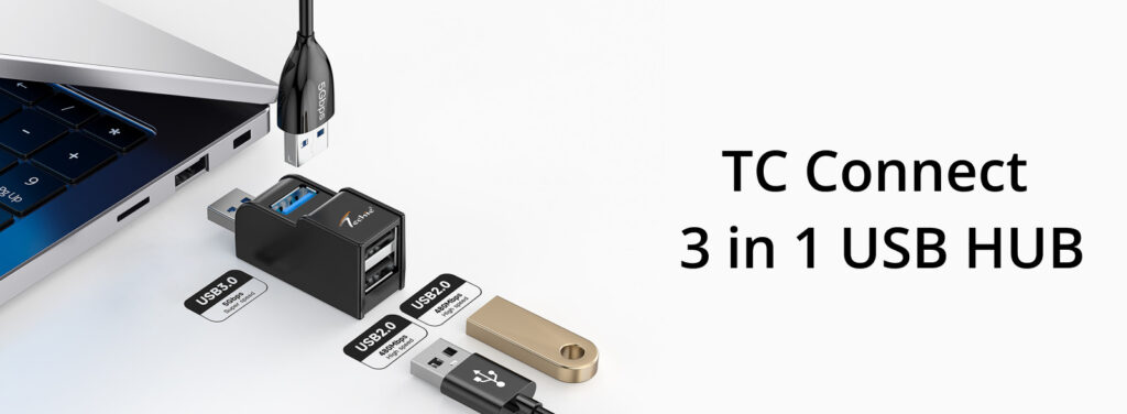 Expand Your Connectivity With Techie 3-in-1 USB Hub – USB 3.0 & 2 X USB ...