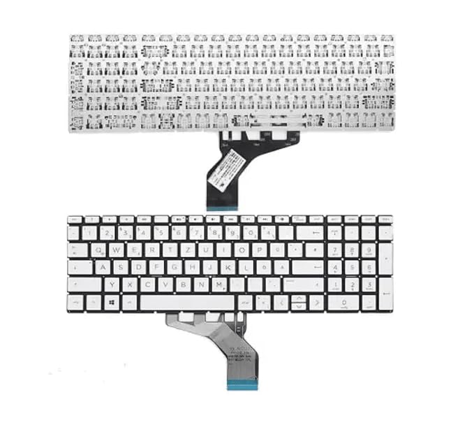 Techie Laptop Keyboard For HP 15-DB, 15-DX, 15-DK, 15-CX, 15-CN, 15-CR, 15-SC Series Silver ...