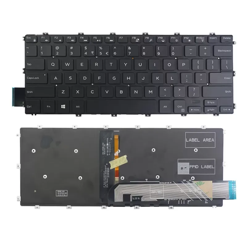 Techie Laptop Keyboard For Dell Latitude 3400, 3310, 3390, Inspiron 5482, 5481, 5588 With ...